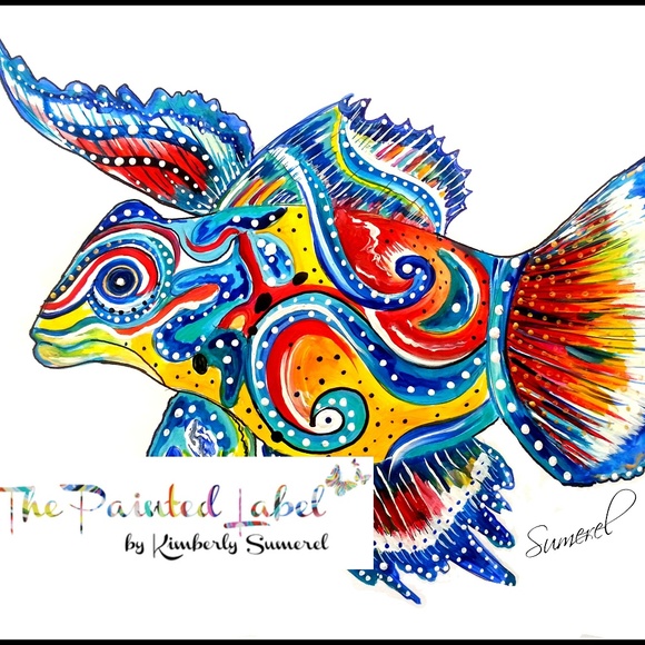 The Painted Label | Art | 8 X Fish Art Print Signed By Artist | Poshmark